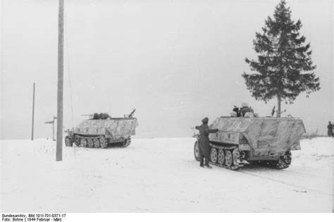 Sdkfz 251 Halftrack Vehicles In Snowy Terrain Northern Russia February 1944 Artofit