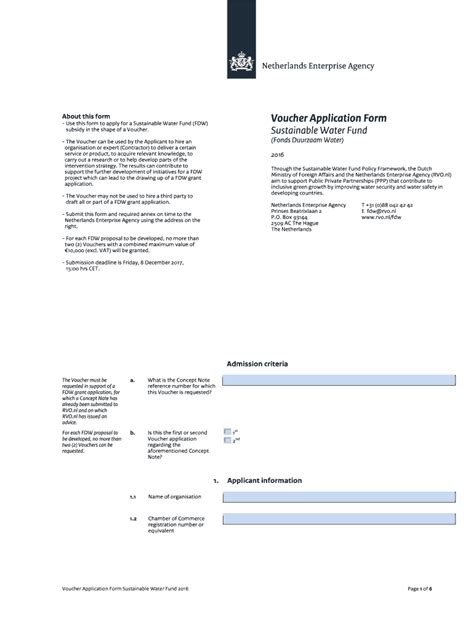 Fillable Online English Rvo Use This Form To Apply For A Sustainable