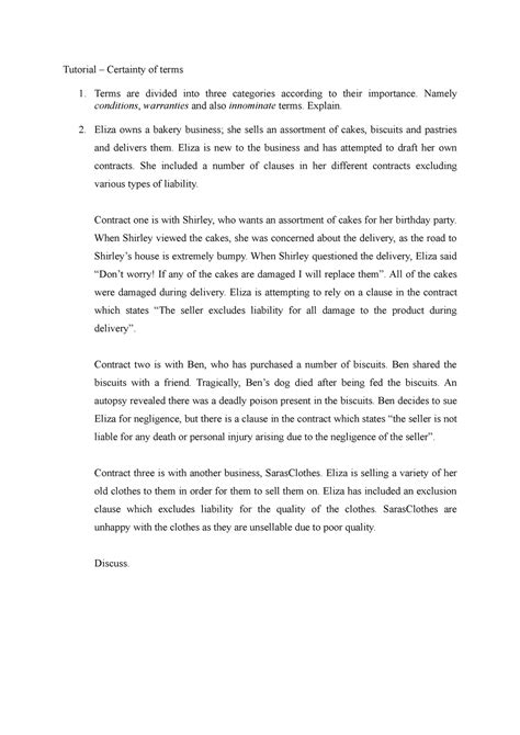 Tutorial Certainty Of Terms Tutorial Certainty Of Terms Terms Are Divided Into Three