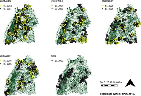 Sampling Units Of Forest Inventories Bi In Baden‐württemberg