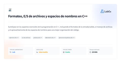 Dominando El Formateo La E S De Archivos Y Los Espacios De Nombres En C Labex