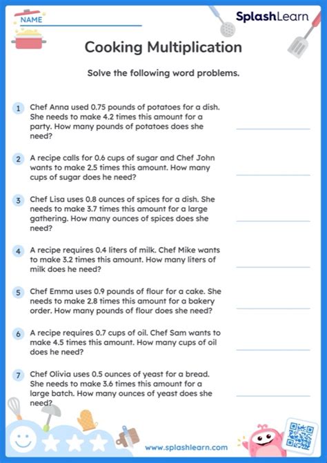 Decimal Multiplication Word Problems Worksheets Free And Printable