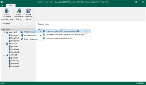 Step 1 Launch Instant Recovery Wizard Veeam Backup Explorers Guide