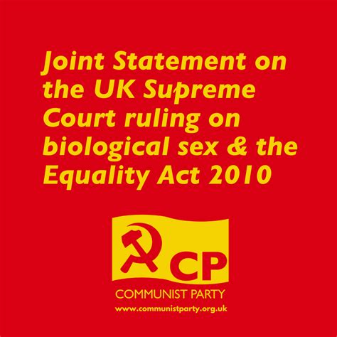 Joint Statement On The Uk Supreme Court Ruling On Biological Sex And