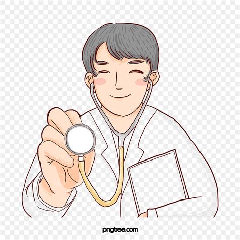 남자 일러스트 의사 청진 기 치료 테스트 남성 의사들 청진기 Png 일러스트 및 Psd 이미지 무료 다운로드 Pngtree