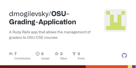 GitHub Dmogilevsky OSU Grading Application A Ruby Rails App That