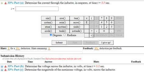 Solved An Ac Current Source Is Connected To An Inductor With
