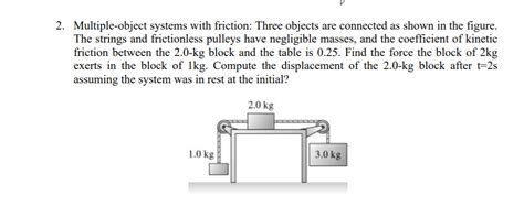 solved 2 multiple object systems with friction three