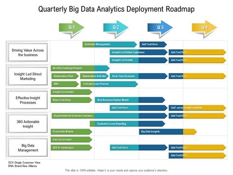 Quarterly Big Data Analytics Deployment Roadmap Presentation Graphics Presentation