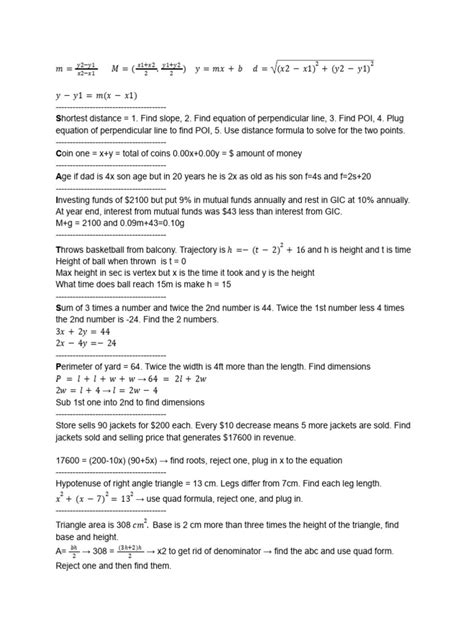 Cheat Sheet Pdf Elementary Geometry Geometry