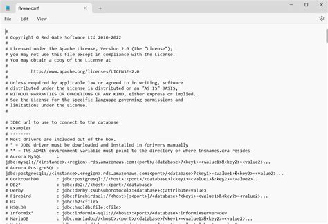 converting a conf file to a toml file flyway product documentation