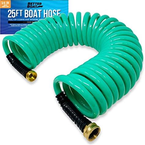 25ft Coiled Boat Hose Coil Hose Water Hoses Expandable Perfect Coil