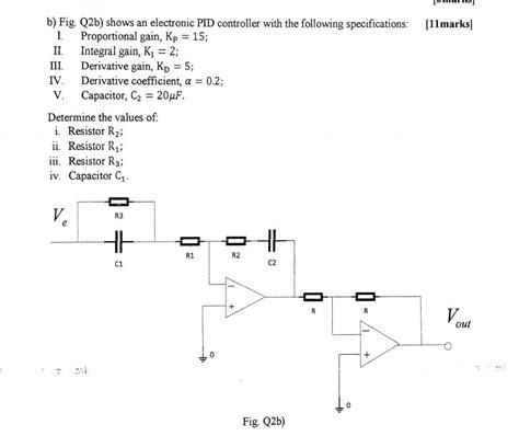 Solved 11marks B Fig Q2b Shows An Electronic Pid