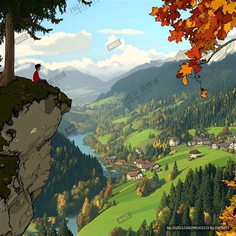 Ai创作图瑞士插画瑞士印象景点 瑞士插画宣传素材 瑞士插画瑞士手绘 奥地利插画 瑞士景点瑞士插画 红色瑞士插画瑞士手绘 动画场景海报 插画加实景风格 动漫场景设计 治愈系儿插 喀纳斯插画 瑞士