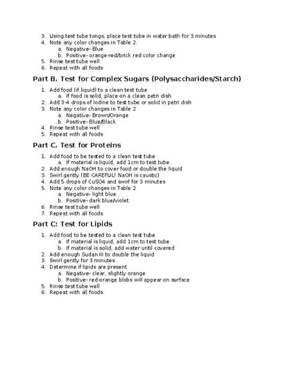 Lab Activity Testing For Macromolecules By Nurse Flynns Science Store