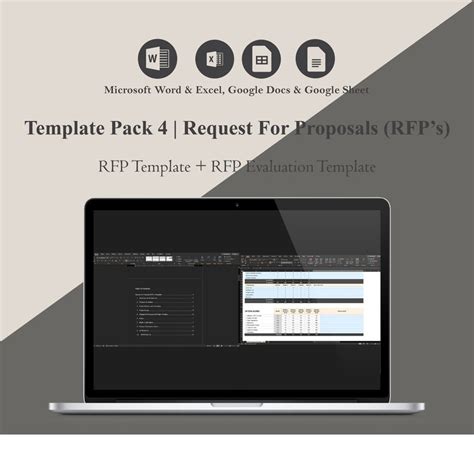 Templates Pack 4 RFP Request For Proposals Templates Etsy