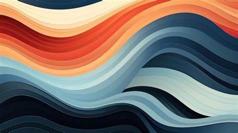 Abstract Wavy Background With Undulating Lines And Curves Premium Ai Generated Image