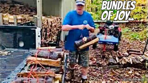 Firewood Making Driveway Stand Bundles And Splitting Cedar Youtube