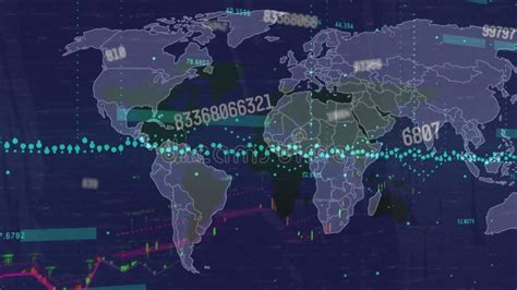 Animation Of Financial Data Processing Over World Map Stock Footage Video Of Data Global