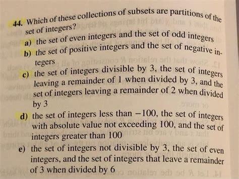 Solved 44 Which Of These Collections Of Subsets Are