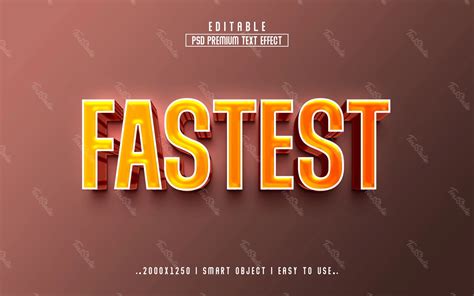 Fastest Text Style Effect Free Photoshop Psd File