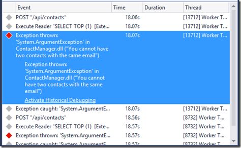Finding Swallowed And Async Exceptions Using Intellitrace In Vs2015