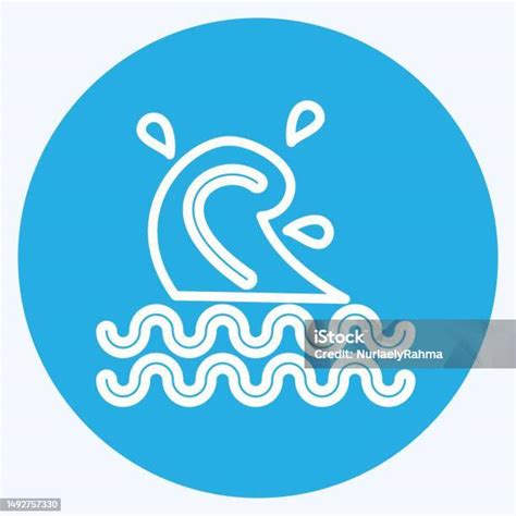 아이콘 웨이브 하와이 기호와 관련이 있습니다 파란 눈 스타일 심플한 디자인 편집 가능 벡터 0명에 대한 스톡 벡터 아트 및 기타