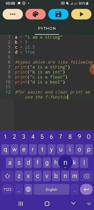 Python Types Of Variables Code Coding Python Learntocode