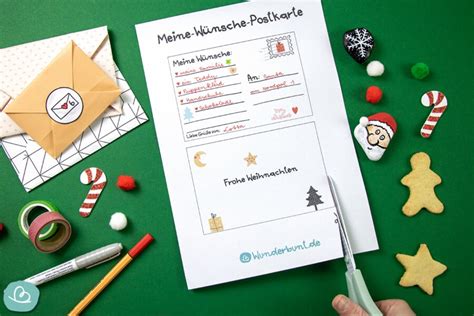 Wunschzettel Vorlagen Zum Ausdrucken Wunderbuntde