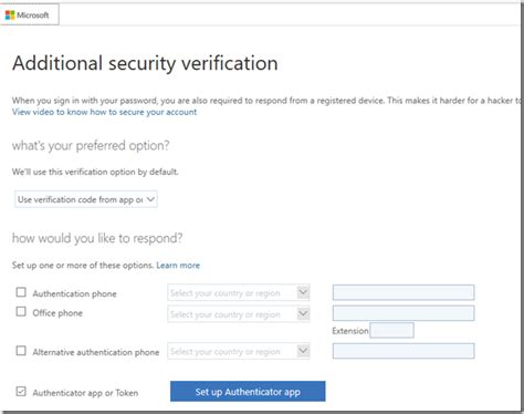 Finding The Multi Factor Authentication And Authenticator Options In An Office 365 Account Tim