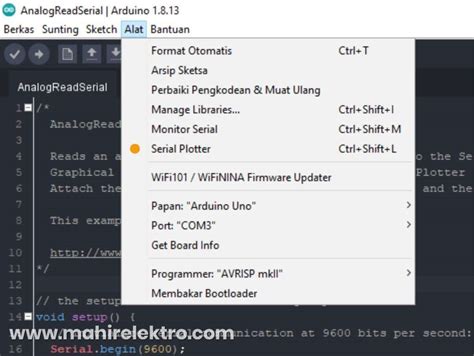 Cara Membaca Input Pin Analog Pada Arduino Analogread