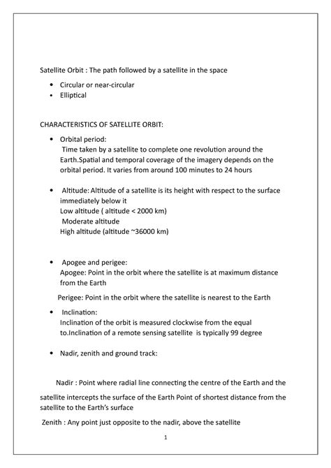 Satellite Orbit Lecture Notes 3 4 Satellite Orbit The Path Followed By A Satellite In The