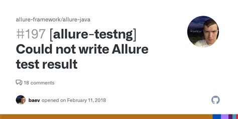 Allure Testng Could Not Write Allure Test Result · Issue 197 · Allure Frameworkallure Java