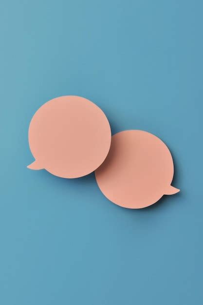 Premium Photo Two Conversational Clouds Symbol Of The Need To Write