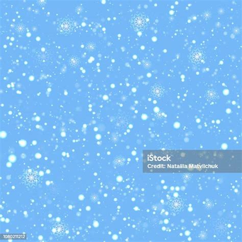 눈이 떨어지는 텍스처 반복 겨울 완벽 한 패턴입니다 벡터 눈송이 배경 크리스마스 새 해 설계 휴가 장식 섬유 직물 종이 포장에 사용할 수 있습니다 12월에 대한 스톡 벡터