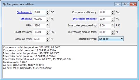 Speed Wiz Turbo Temperature And Flow Calculation