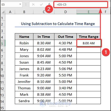 How To Calculate Time Range In Excel 4 Methods Exceldemy