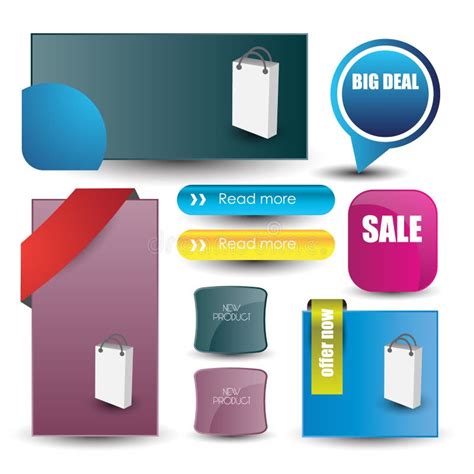 Web User Interface Elements Stock Vector Illustration Of Menu Discount 50452584