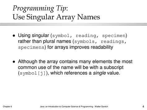 Arrays Chapter 6 Array Basics Arrays In Classes And Methods Ppt Download