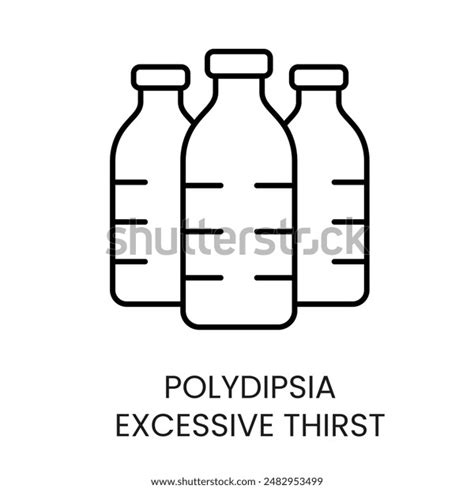 Polydipsia Excessive Thirst Symptom Diabetes Vector Stock Vector