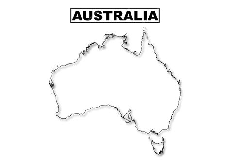 premium vector australia vector map outline
