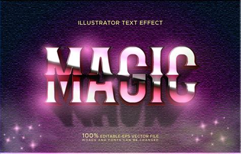 Premium Vector 3d Magic Text Effect