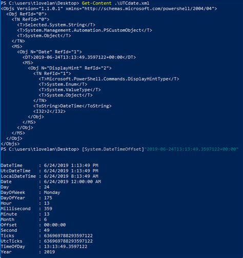 How To Get Datetimeoffset From Datetime Object When Importing A Clixml