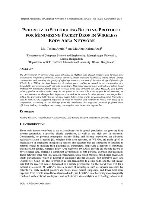 Pdf Prioritized Scheduling Routing Protocol For Minimizing Packet Drop In Wireless Body Area