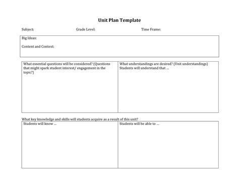 39 Best Unit Plan Templates Word Pdf Templatelab