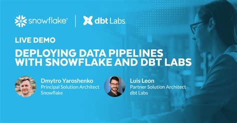 Deploying Data Pipelines With Snowflake And Dbt Labs 📅 March 12 1000 Am Pt Are You An
