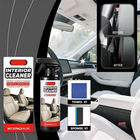 Car Interior Cleaner 237ml Leather And Plastic Cleaning Spray Removes