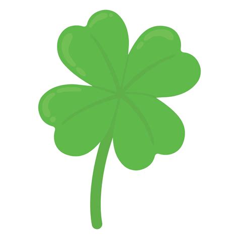 Green Four Leaf Clover Good Luck Clover Vector Isolated Image Of Four