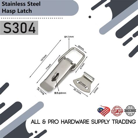 107mm X 26 7mm Stainless Steel Case Box Lock Toggle Latch Hasp Spring Loaded Latch Buckle