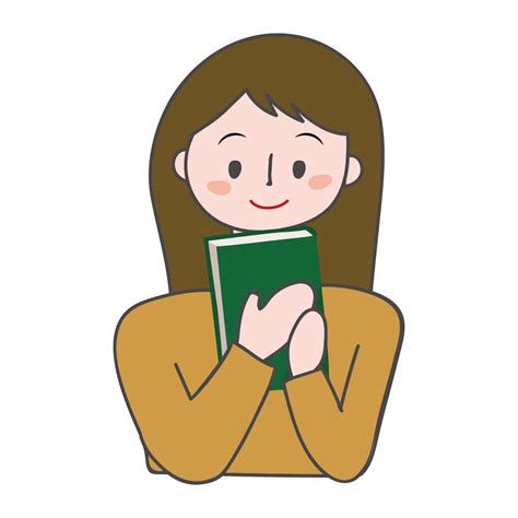 本を読もうとしている女性のイラスト 商用フリー 無料 のイラスト素材ならイラストマンション